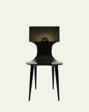 FORNASETTI Sole Chair - Gold/black
