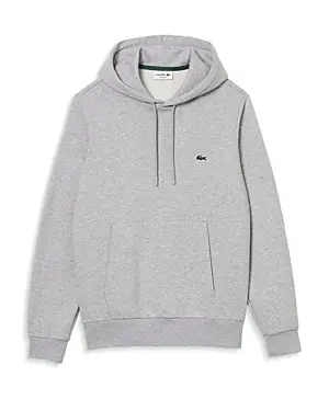 Lacoste Classic Fit Hooded Sweatshirt Silver