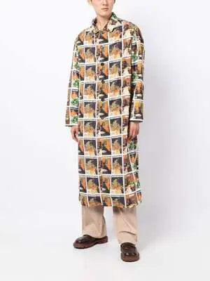 DENIM TEARS Graphic-print Long-length Shirt