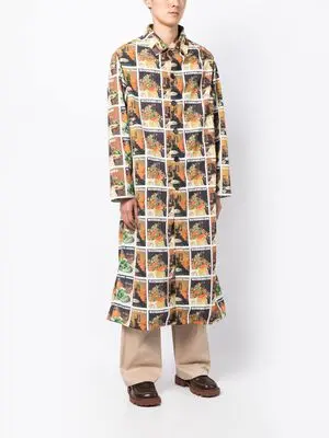 DENIM TEARS Graphic-print Long-length Shirt