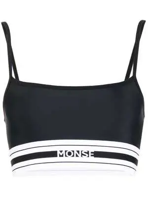 Monse Logo-waist Sports Bra - Black