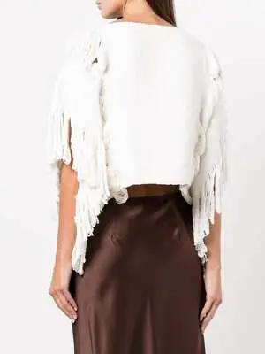 Voz Fringed-detail Knitted Top