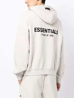 Fear Of God Logo-print Hoodie - Grey