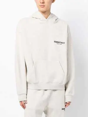 Fear Of God Logo-print Hoodie - Grey