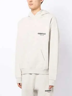 Fear Of God Logo-print Hoodie - Grey