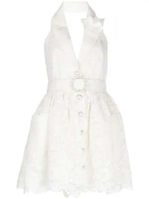 ZIMMERMANN Floral-lace Detail Mini Dress