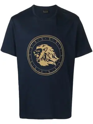 BILLIONAIRE Flocked-logo Short-sleeved T-shirt - Blue