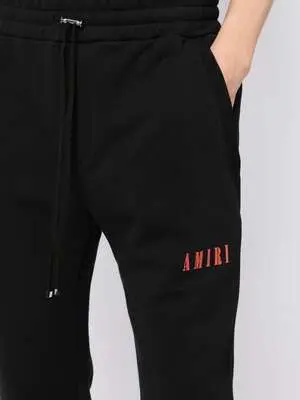Amiri Logo-embroidered Cotton Track Pants