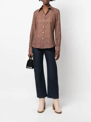 Massimo Alba Floral Print Cotton-cashmere Blend Shirt
