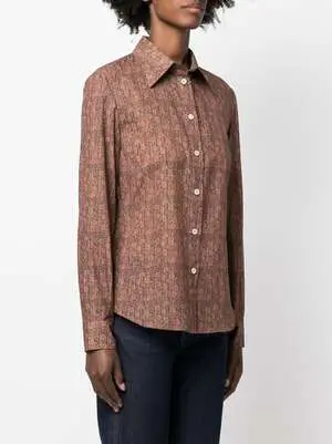 Massimo Alba Floral Print Cotton-cashmere Blend Shirt