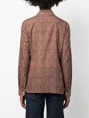 Massimo Alba Floral Print Cotton-cashmere Blend Shirt