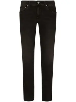 Dolce & Gabbana Black Wash Jeans For Men