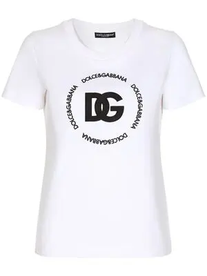 Dolce & Gabbana Interlock Dg-logo T-shirt - White
