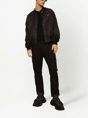 Dolce & Gabbana Logo-tag Cargo Trousers - Black