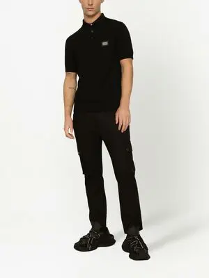 Dolce & Gabbana Logo-tag Cargo Trousers - Black