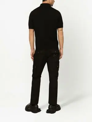 Dolce & Gabbana Logo-tag Cargo Trousers - Black