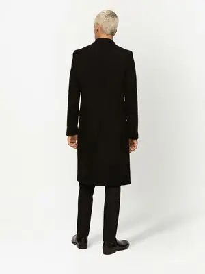 Dolce & Gabbana Single-breasted Wool Coat - Black