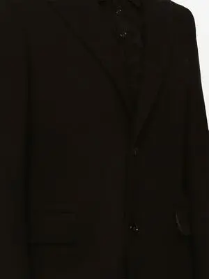 Dolce & Gabbana Single-breasted Wool Coat - Black