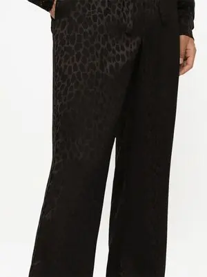 Dolce & Gabbana Ocelot-print Jacquard Silk Track Pants