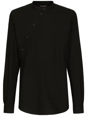 Dolce & Gabbana Long-sleeve Collarless Shirt - Black