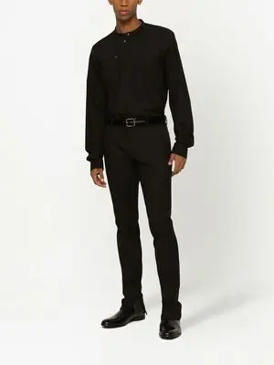 Dolce & Gabbana Long-sleeve Collarless Shirt - Black