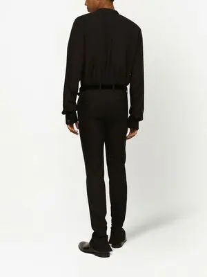 Dolce & Gabbana Long-sleeve Collarless Shirt - Black