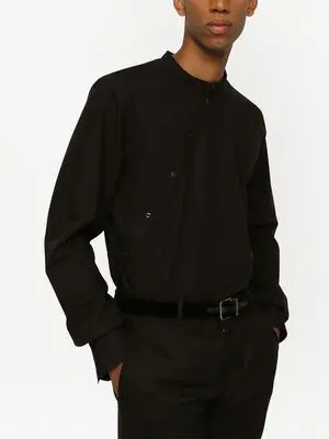 Dolce & Gabbana Long-sleeve Collarless Shirt - Black