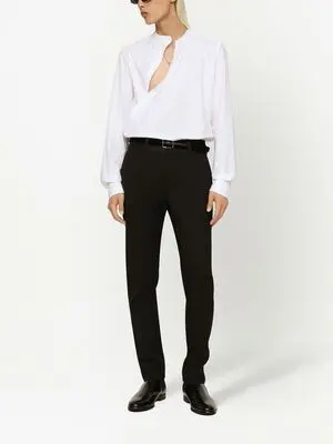 Dolce & Gabbana Long-sleeve Collarless Shirt - White