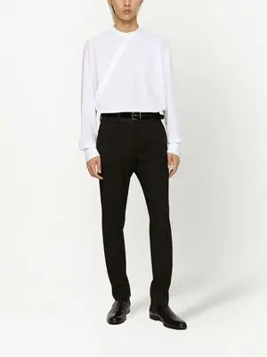 Dolce & Gabbana Long-sleeve Collarless Shirt - White