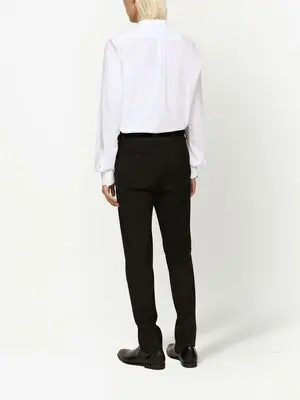 Dolce & Gabbana Long-sleeve Collarless Shirt - White