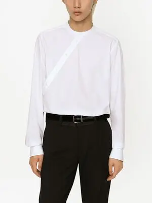 Dolce & Gabbana Long-sleeve Collarless Shirt - White