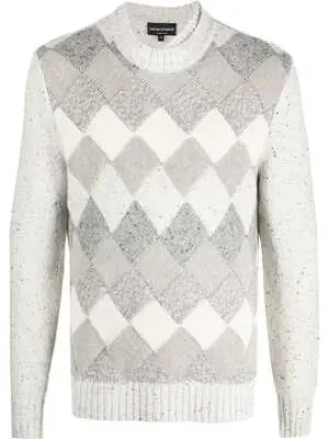 Emporio Armani Argyle-check Jumper
