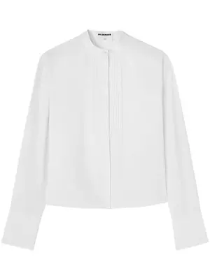 JIL SANDER Band-collar Cotton Shirt