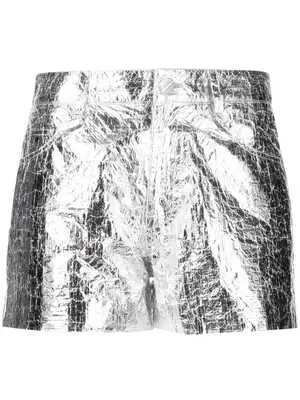 Monse Metallic Mini Shorts