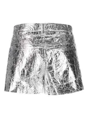 Monse Metallic Mini Shorts