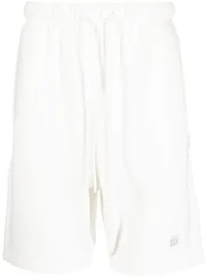 ADVISORY BOARD CRYSTALS Drawstring Sweat-shorts - White
