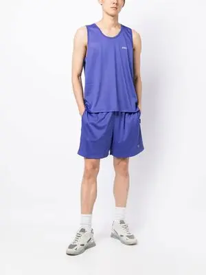 ADVISORY BOARD CRYSTALS Logo-patch Knee-length Shorts - Purple
