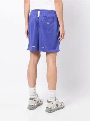 ADVISORY BOARD CRYSTALS Logo-patch Knee-length Shorts - Purple