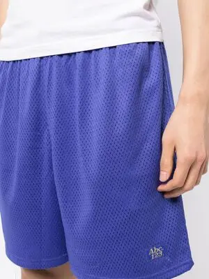 ADVISORY BOARD CRYSTALS Logo-patch Knee-length Shorts - Purple