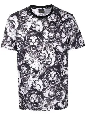 BILLIONAIRE Lion Print Cotton T-shirt