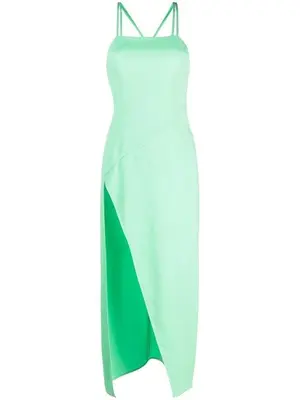 Attico Strappy Midi Dress - Green