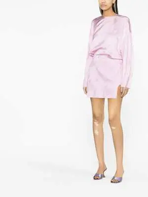 Attico Logo-jacquard Satin Mini Dress