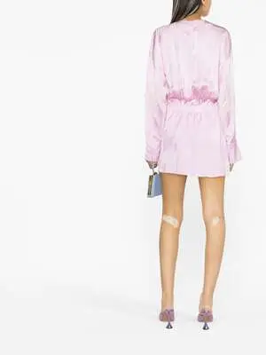 Attico Logo-jacquard Satin Mini Dress