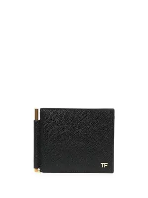 TOM FORD Hinged Leather Bifold Wallet - Black