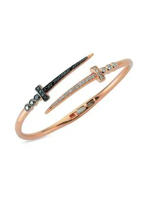 BEE GODDESS Sword Of Light 18k & 0.65 Tcw Diamond Bangle