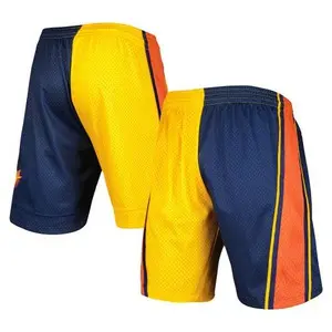 Mitchell & Ness Gold Golden State Warriors Hardwood Classics 2009 Split Swingman Shorts - Navy