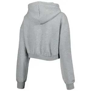 THE WILD COLLECTIVE Gray Indianapolis Colts Cropped Pullover Hoodie