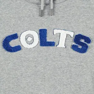 THE WILD COLLECTIVE Gray Indianapolis Colts Cropped Pullover Hoodie