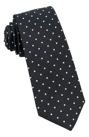 W.R.K Classic Dot Silk Neck Tie - Black