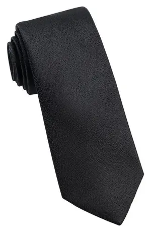W.R.K Textured Silk Neck Tie - Black